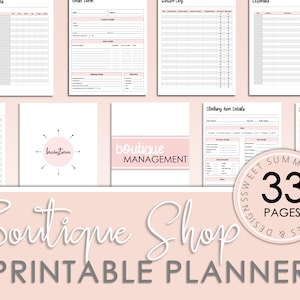 Online Shop Printable Planner Boutique Planner Reseller - Etsy