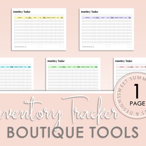 Online Shop Inventory Sheets Inventory Tracker Printable - Etsy