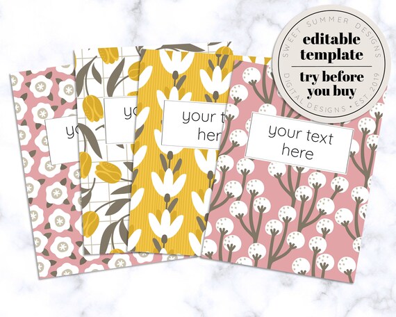 Springtime Editable Binder Covers Editable Binder Cover - Etsy