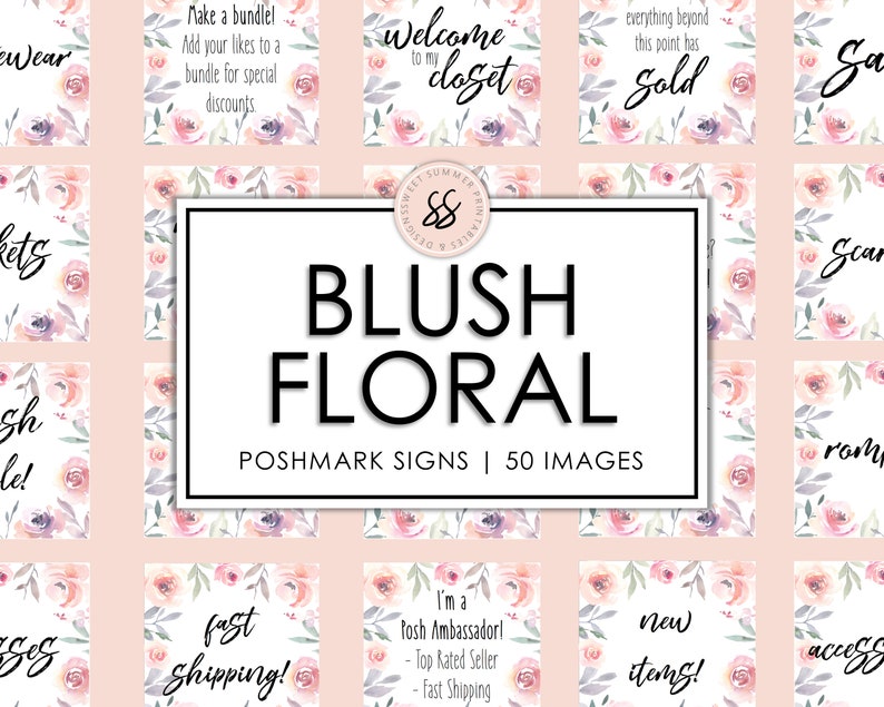 Boutique Reseller Floral Closet Signs Blush Floral Signs | Etsy