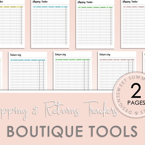 Shipping Tracker Printable Returns Tracker Printable - Etsy