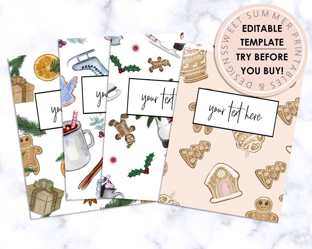 Christmas Fun Editable Binder Covers, Editable Binder Template ...