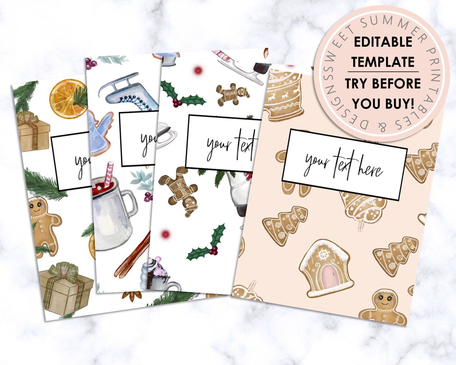 Christmas Fun Editable Binder Covers Editable Binder - Etsy