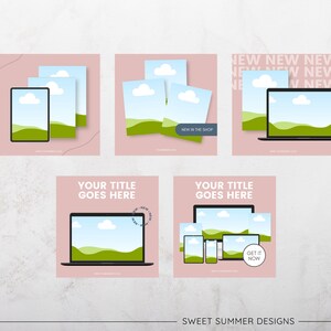 11 Editable Digital Download Mockup Social Media Post Templates ...