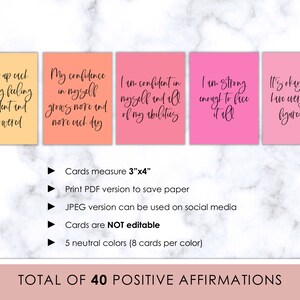 40 Sunset Positive Affirmations Printable Cards, Daily Reminder ...