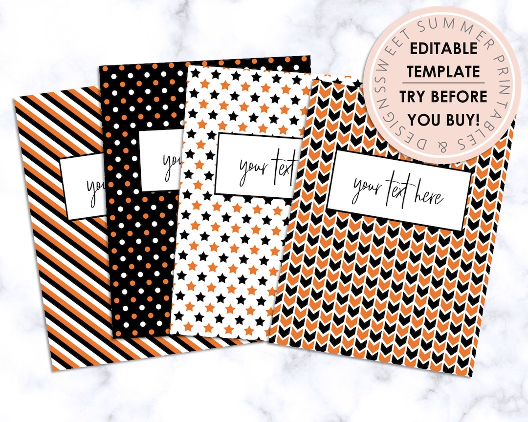 Halloween Designs Editable Binder Covers, Editable Binder Template ...