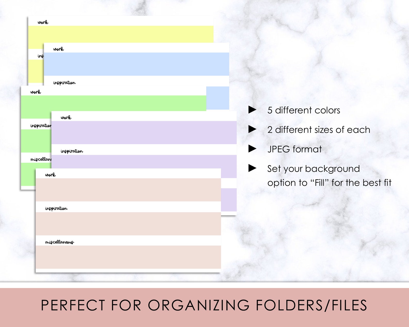 Pastel Stripes Desktop Wallpaper Organizer PC Desktop | Etsy