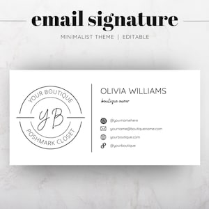 Minimalist Boutique Email Signature Template, Email Signature, Reseller ...