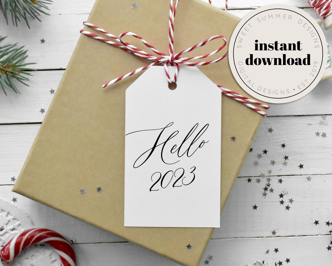 Hello 2023 Script Stovetop Potpourri Tag Printable, Simmer Potpourri ...