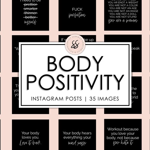 35 Body Positivity Rose Gold Instagram Posts Self-love - Etsy