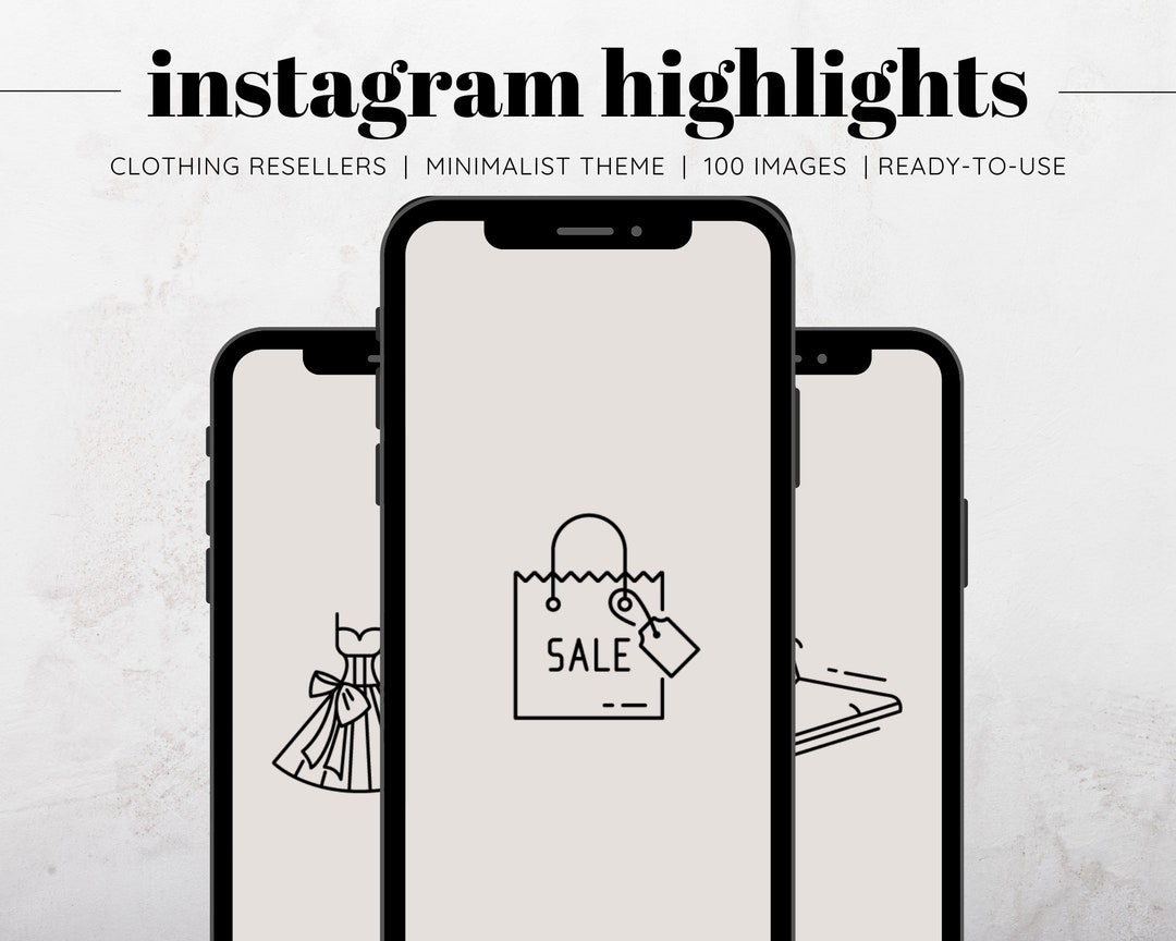 100 Resellers Hand Drawn Minimalist Instagram Highlight Cover Templates ...