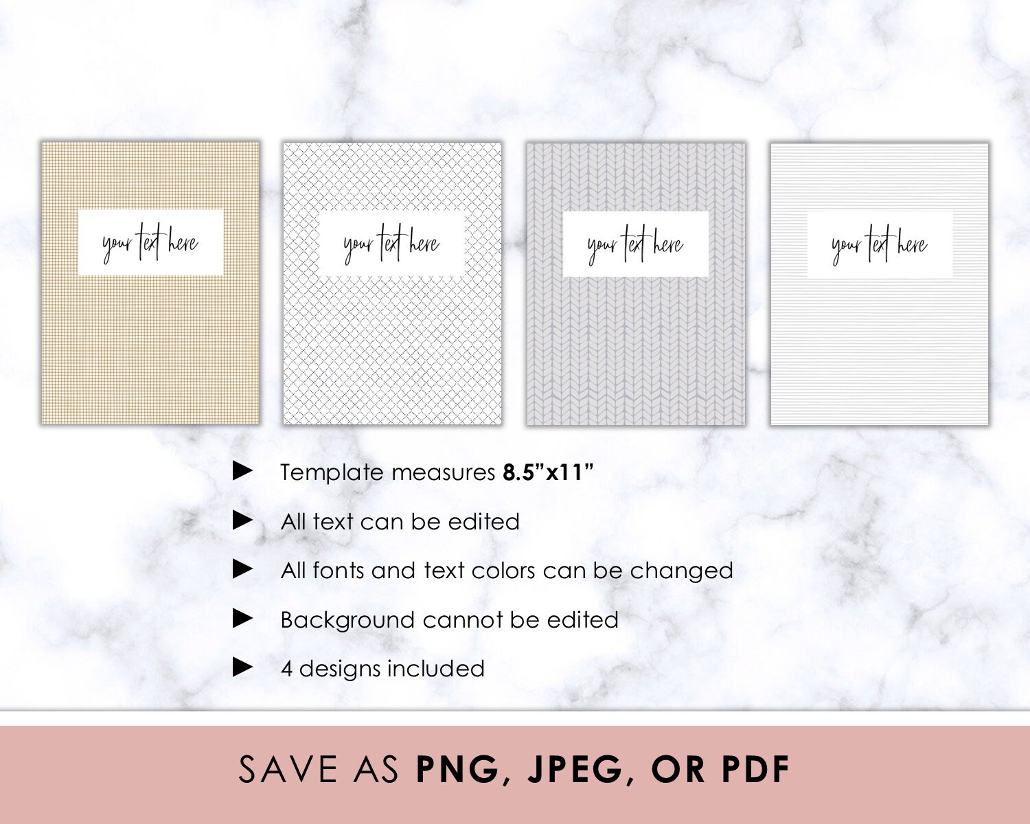 Modern Neutrals Editable Binder Covers Editable Binder - Etsy