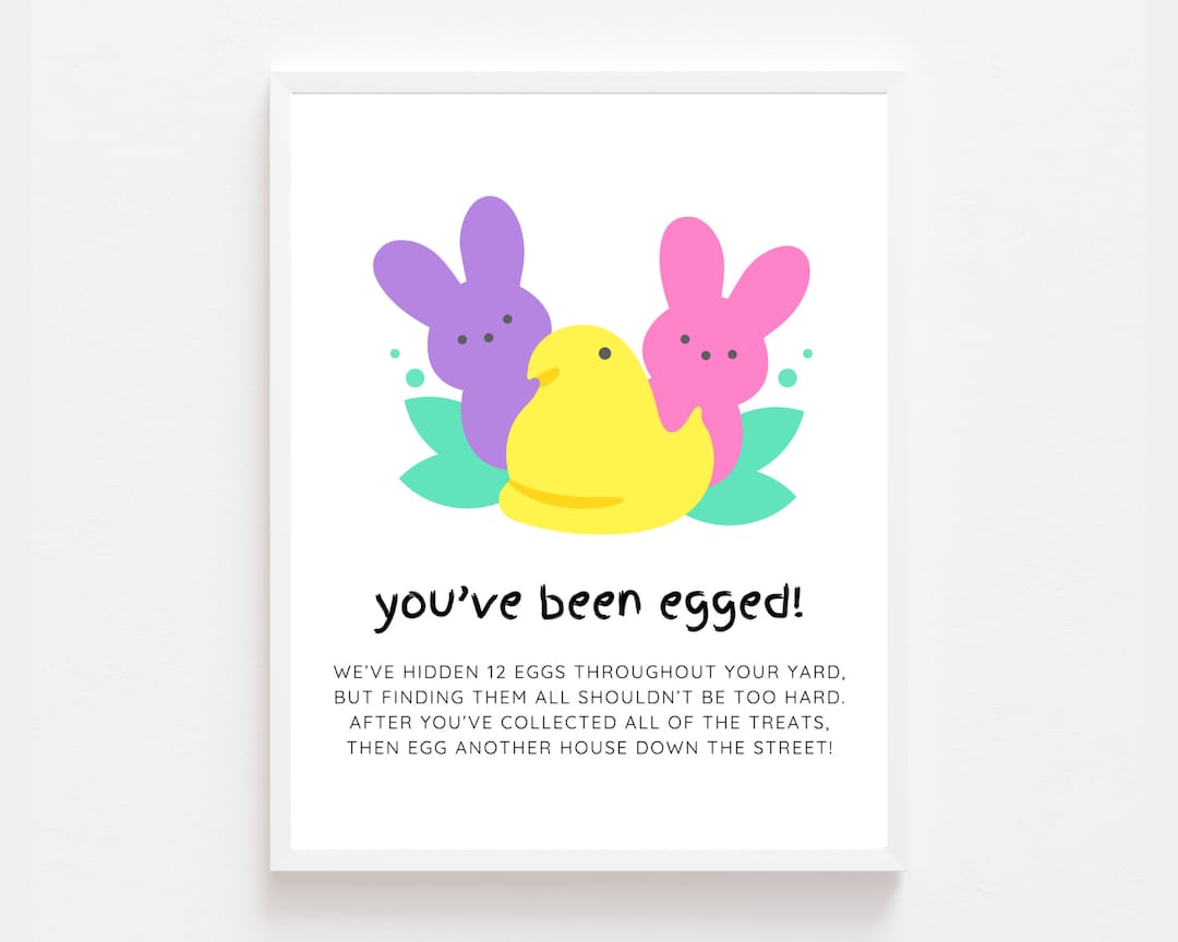 You've Been Egged Game Bright Peeps Printable, We've Been Egged ...