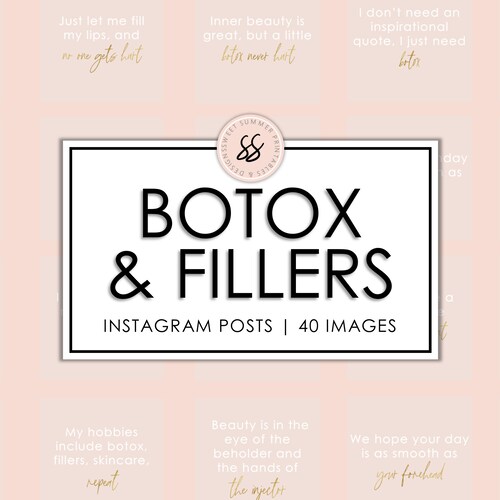 40 Botox and Facial Fillers Instagram Posts and Quotes Botox - Etsy