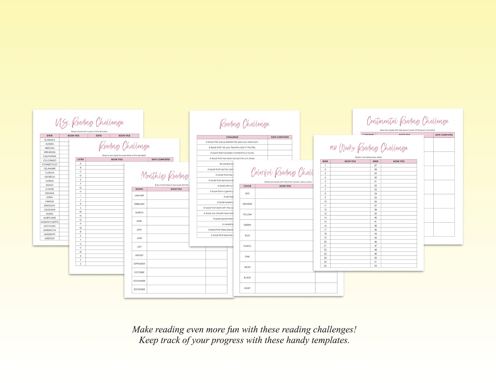 Reading Journal Printable Book Club Planner Printable | Etsy