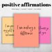 40 Sunset Positive Affirmations Printable Cards, Daily Reminder ...