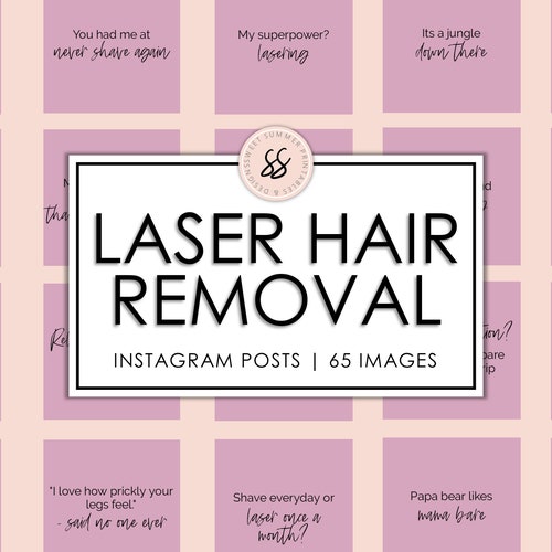 65 Laser Hair Removal White & Black Instagram Posts LHR - Etsy
