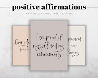 40 Sunset Positive Affirmations Printable Cards, Daily Reminder ...