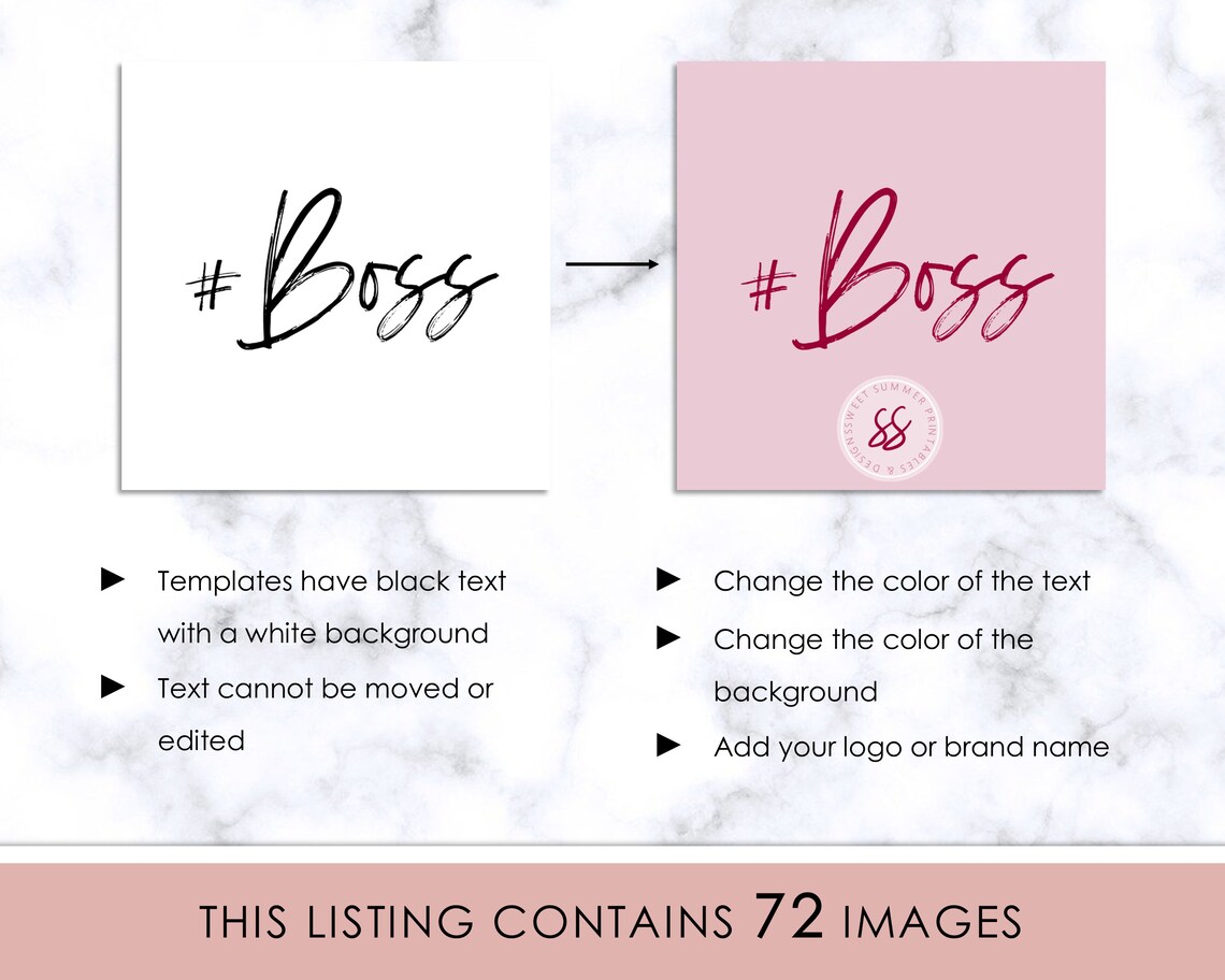 Boss Lady Instagram Post Templates Motivational Instagram - Etsy