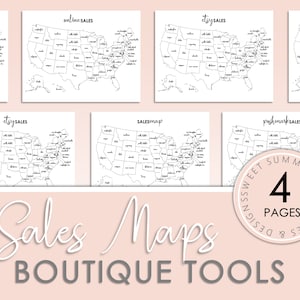 Sales Map Printable US Sales Map Printable Sales Map - Etsy