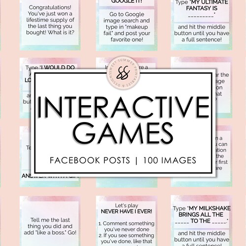 Fall Facebook Engagement Facebook Games Interactive Posts - Etsy