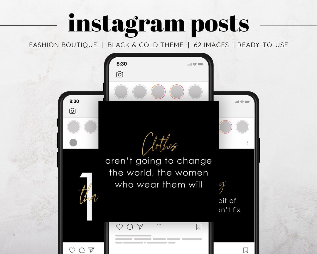 62 Fashion Boutique Black Gold Instagram Posts, Clothing Shop Posts ...