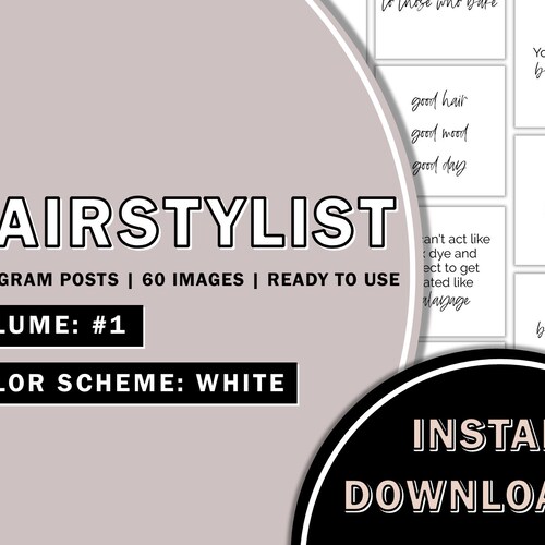 60 Hair Stylist Instagram Posts Hair Stylist Quotes Social | Etsy