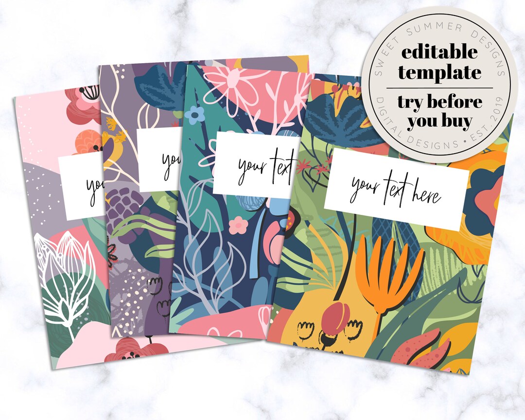 Spring Floral Editable Binder Covers, Editable Binder Cover Template ...