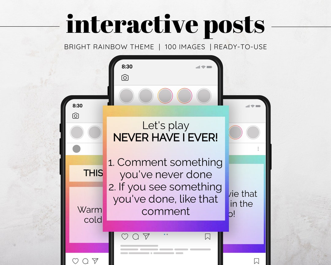 100 Bright Rainbow Facebook Games Interactive Posts, Social Games ...