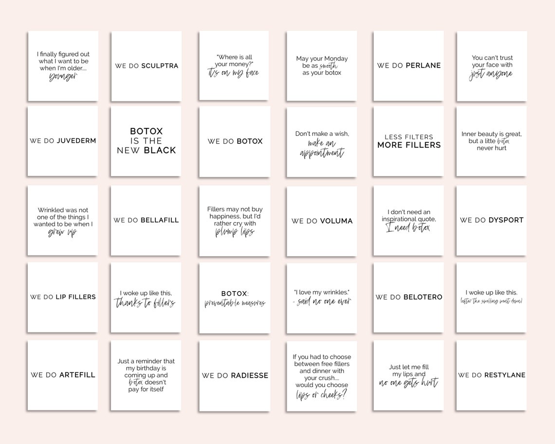 40 Botox and Facial Fillers Instagram Posts and Quotes, Botox Quotes ...