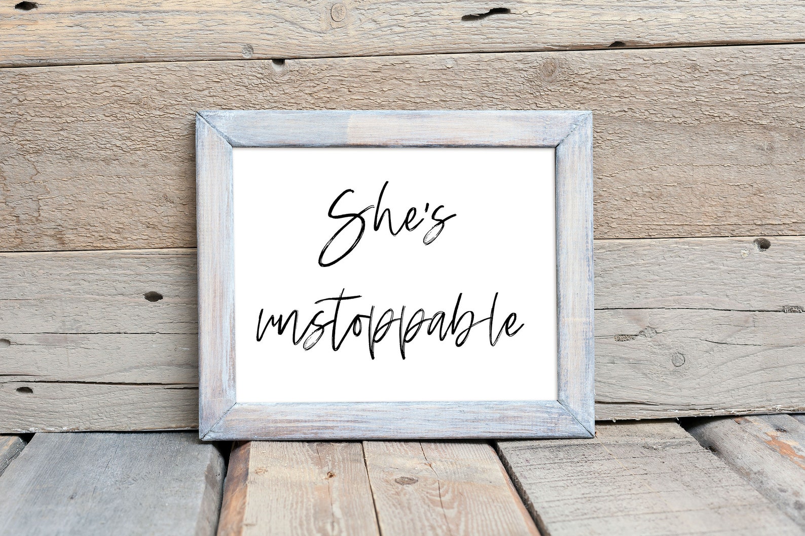 She's Unstoppable Printable She's Unstoppable Wall | Etsy