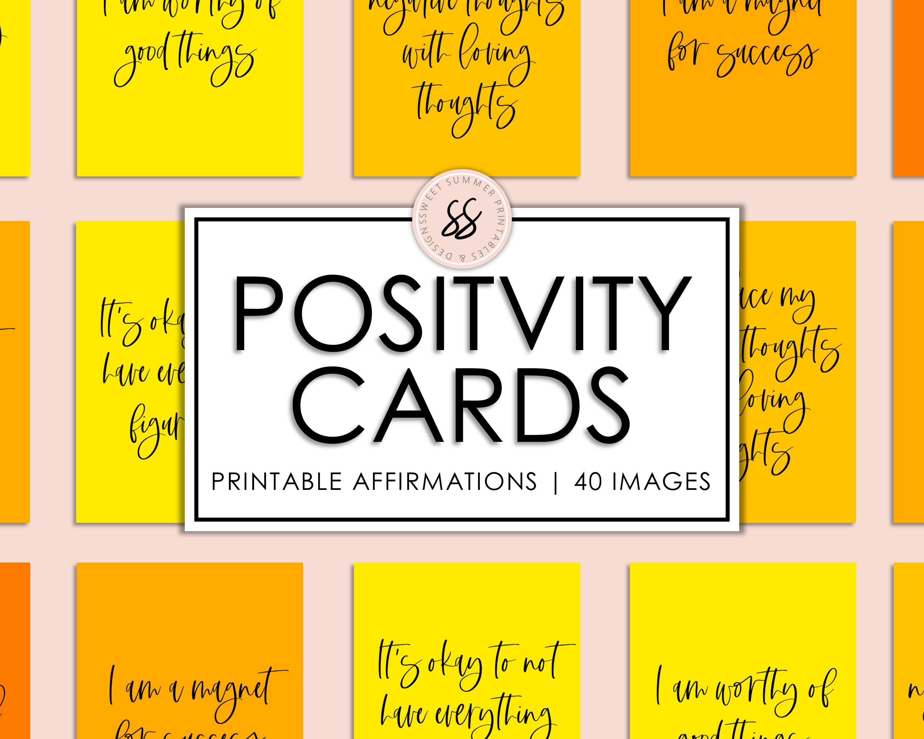 40 Orange Positive Affirmations Printable Cards Daily - Etsy