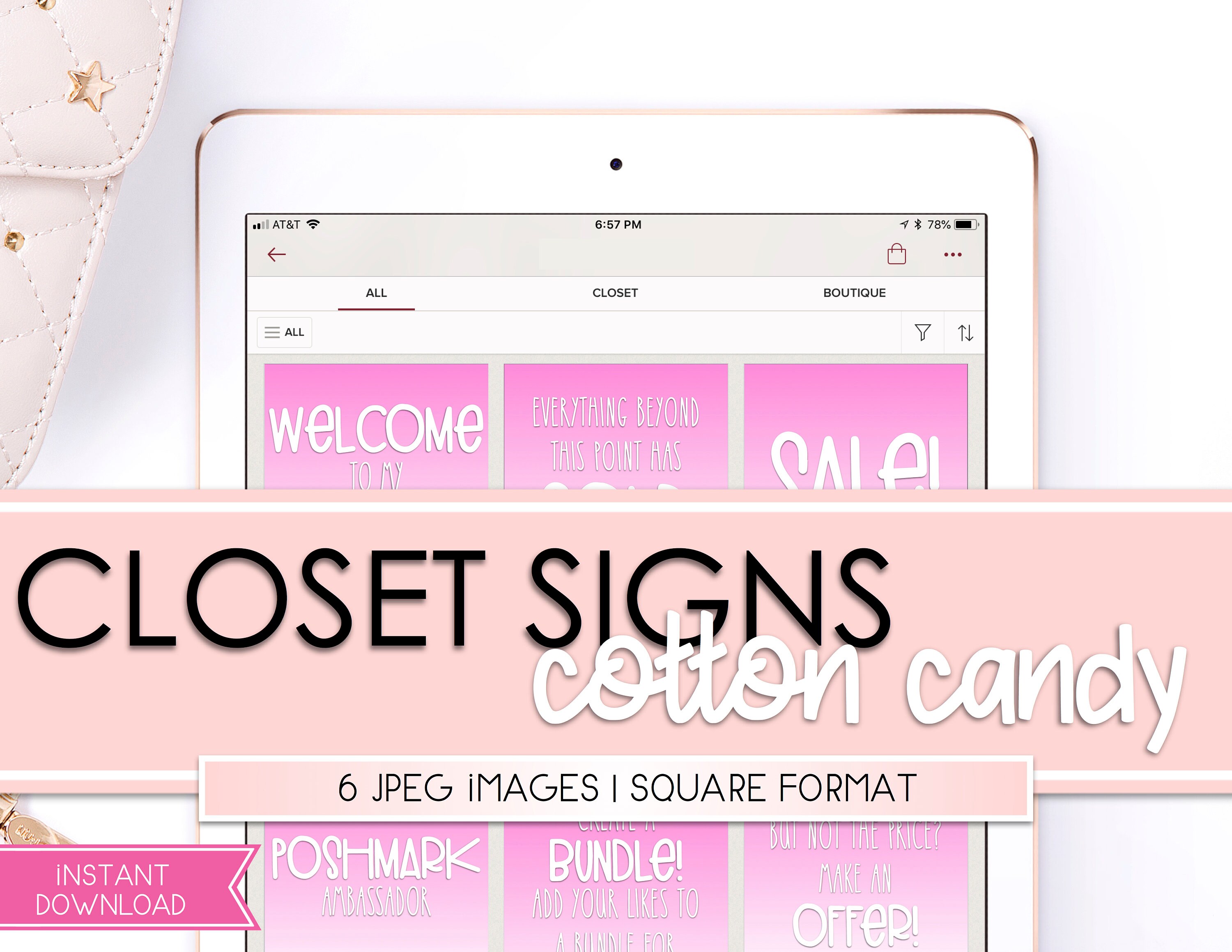 Boutique Closet Signs Pink Cotton Candy Signs Reseller - Etsy