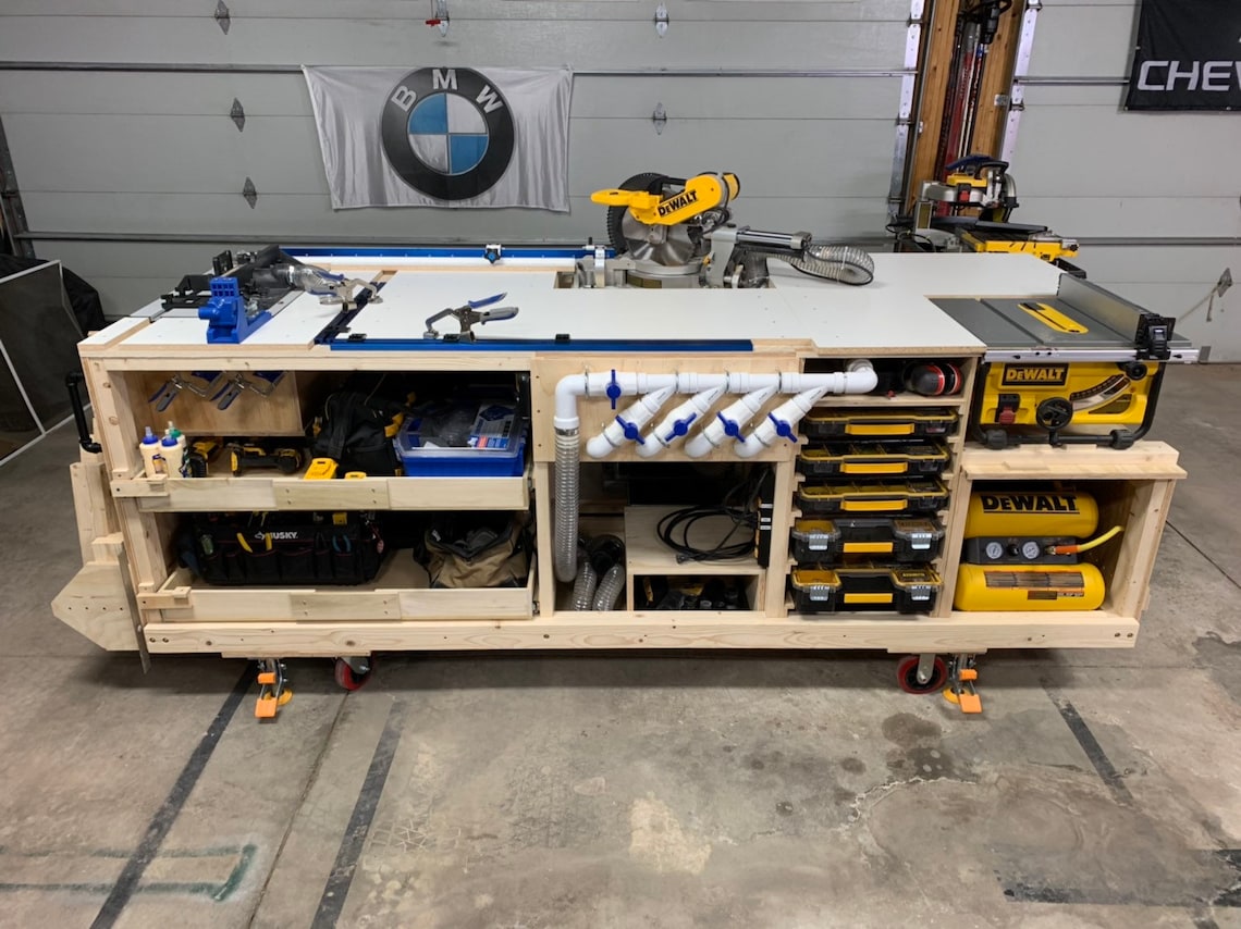 Custom Project Work Center Turnkey Built Workbench Built | Etsy