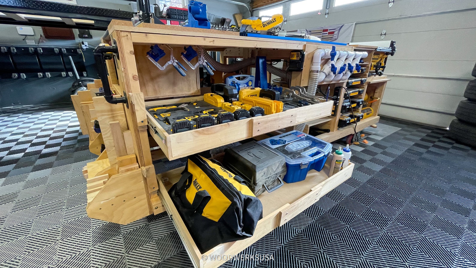 PDF Mobile Project Center Workbench Plans Dewalt Kreg Miter Saw Stand ...