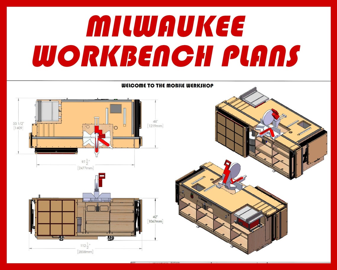 PDF Mobile Workbench Plans | Mobile Werkshop | All in One | Milwaukee ...