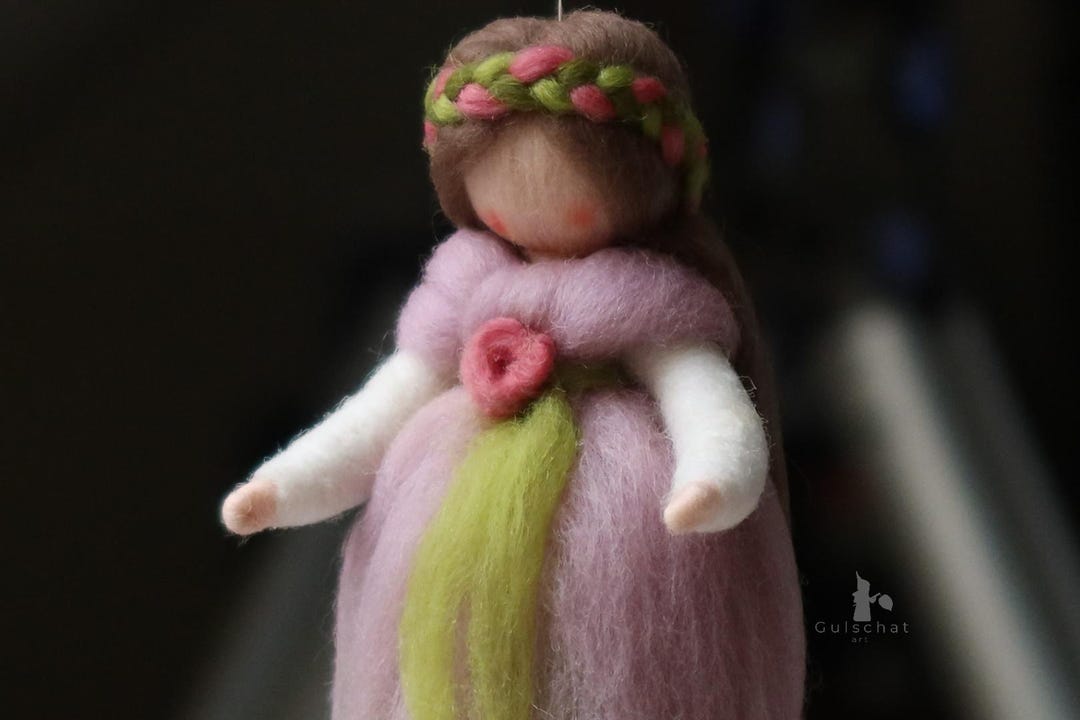 Flower Fairy, Wool Fairy mallow Felt Fairy Seasonal Table - Etsy