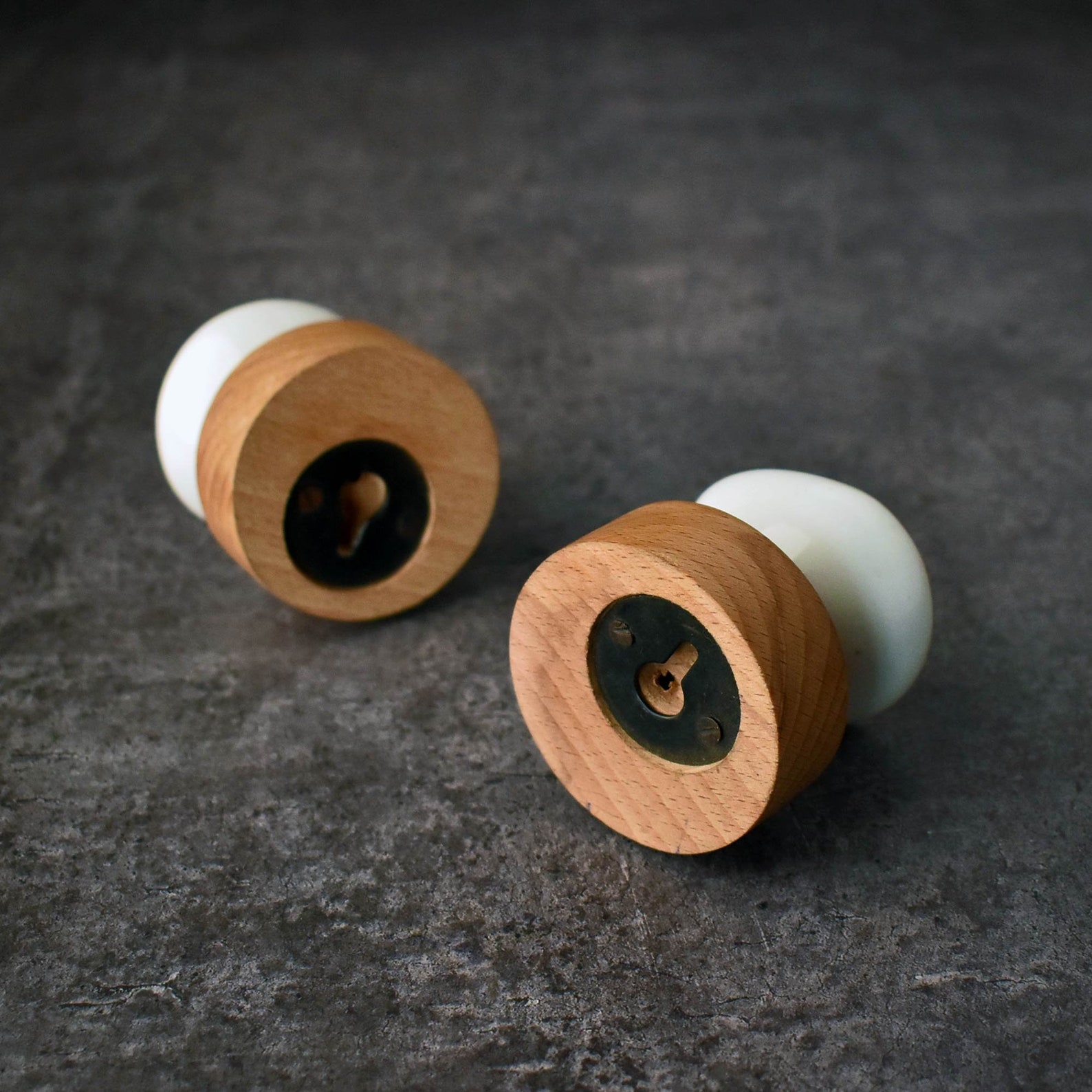 Handmade Wood Ceramic Wall Hooks Hangers Ceramic Boho Coat Hooks ...