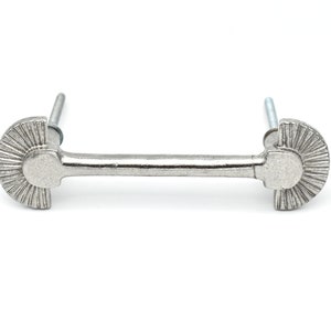 Silver Art Deco Fan Kitchen Handles and Knobs, Cabinet Door Handles ...