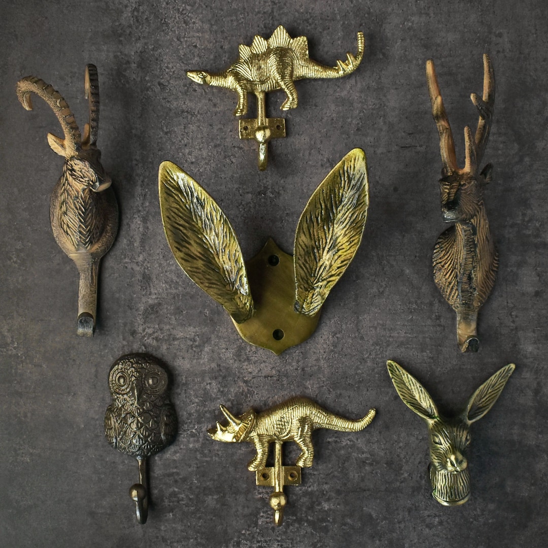 Animal Wall and Coat Hook Rabbit Deer Owl Hook Hanger Animal Towel Hook ...
