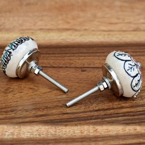 Set of 6 Ceramic Drawer Knobs and Pulls, Mixed Ceramic Cabinet Knobs ...