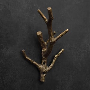 Decorative Twig Coat Hook Wall Hooks Antique Metal Key Hook Hangers ...