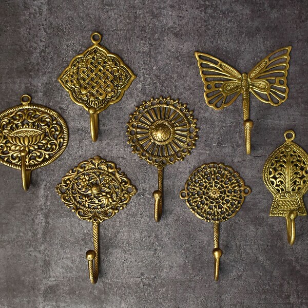 Solid Brass Hooks - Etsy