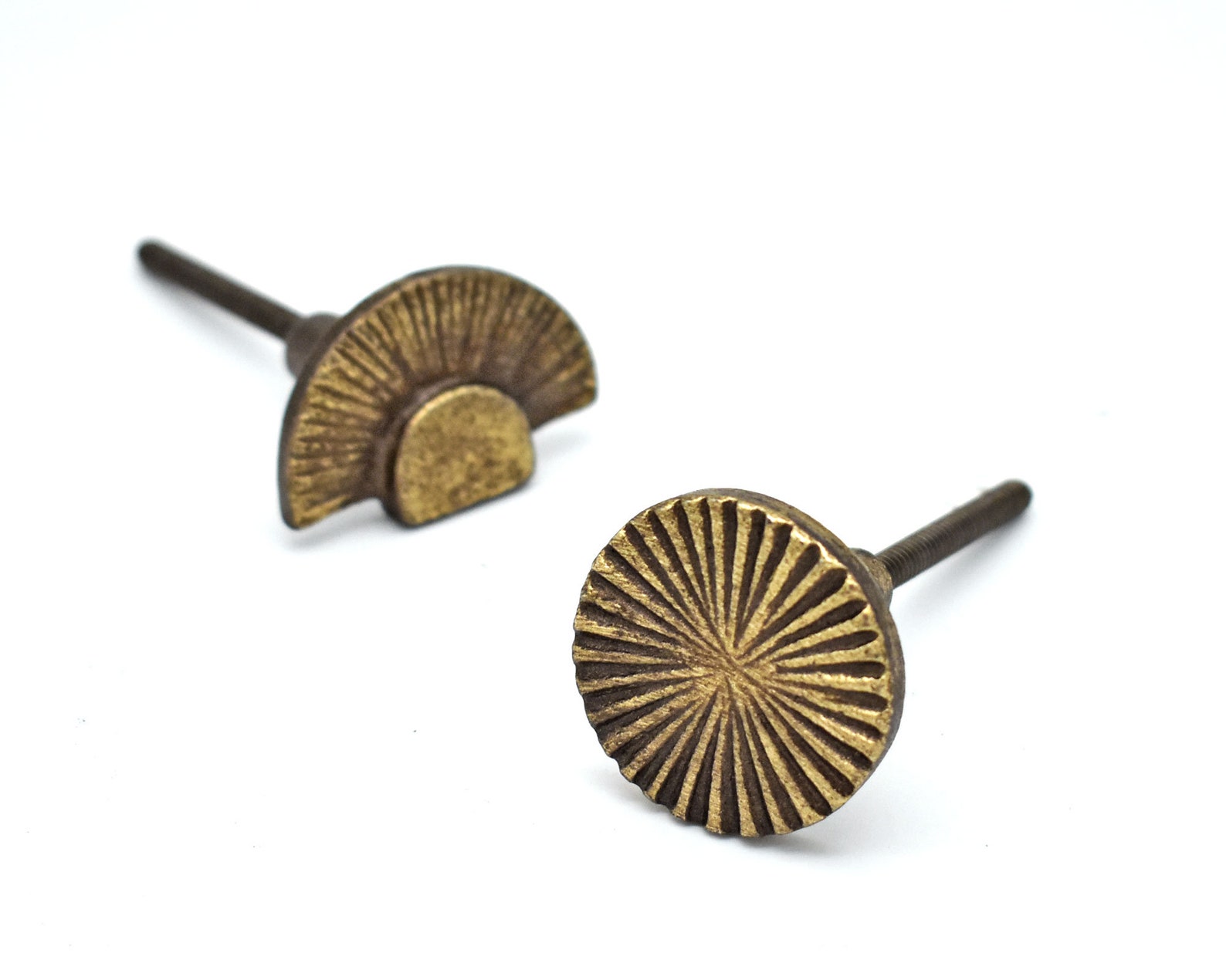 Antique Art Deco Fan Kitchen Handles and Knobs, Cabinet Door Handles ...