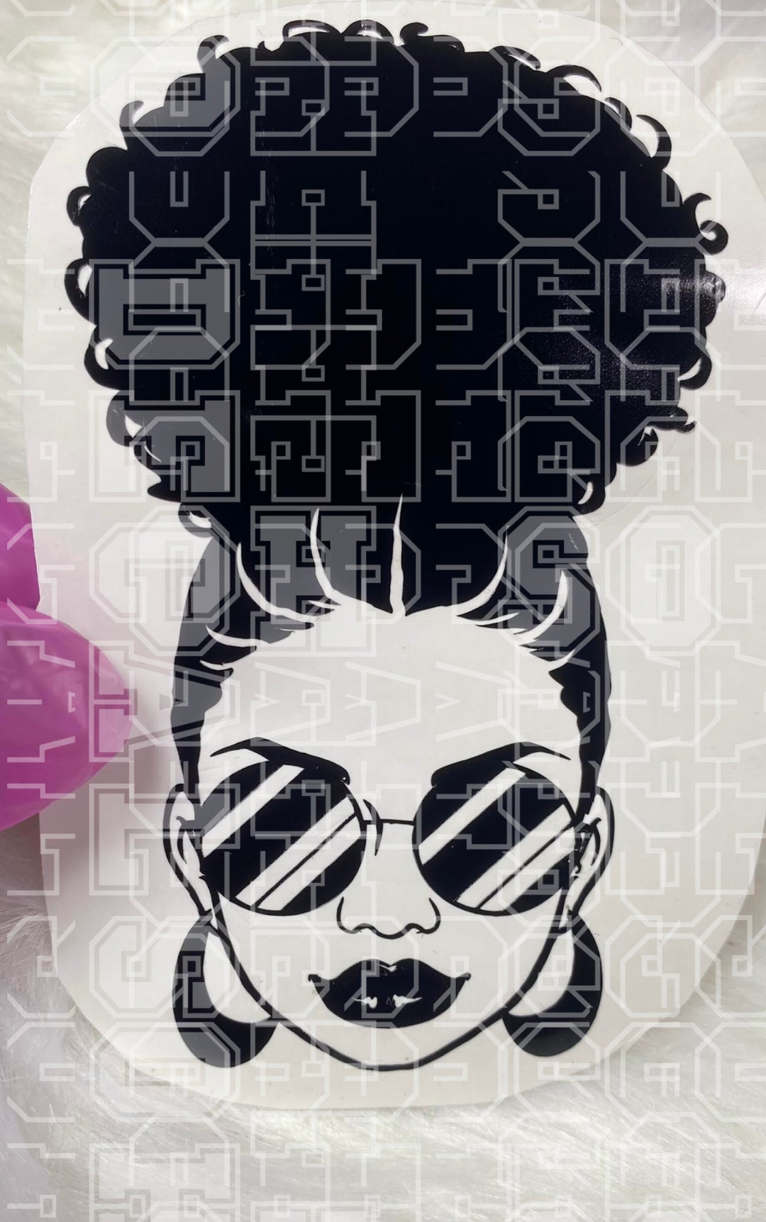 Girl With Curly Ponytail Hair Diva Vinyl Decal , Decal Permanent Vinyl ...