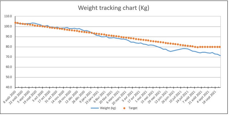 Weight Loss Tracker for Google Sheets and Excel, Fitness Planner ...