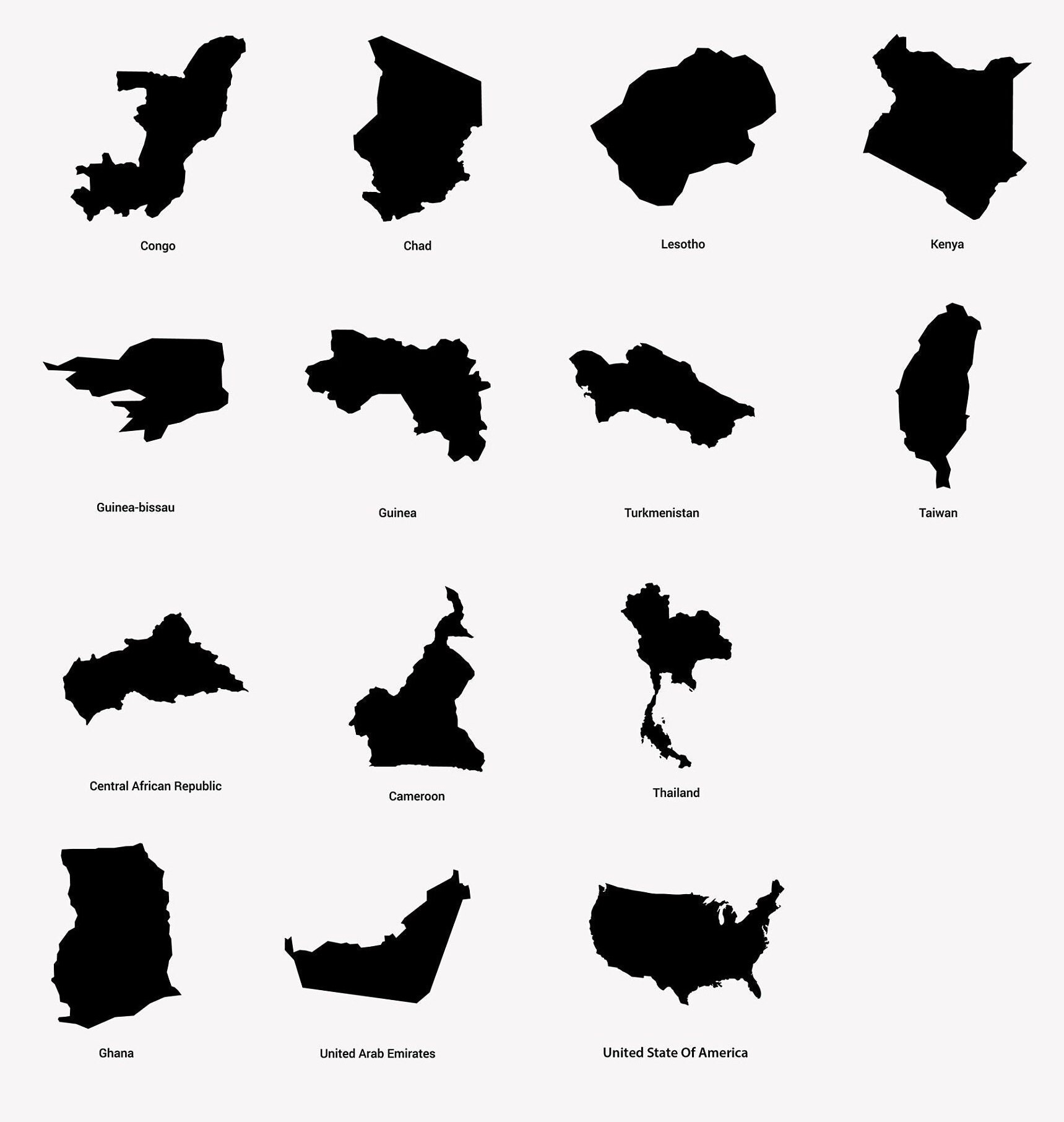Map SVG Countries Map SVG Bundle World Countries Maps SVG - Etsy