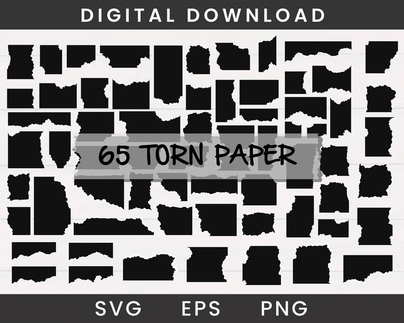 Torn Paper Svg Bundle Ripped Paper Svg Paper Svg Ripped Etsy Finland