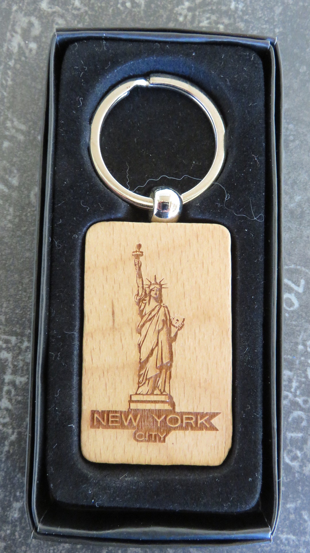 Wooden Keychain Statue of Liberty - Etsy