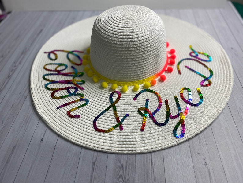 Baby Toddler Young Girls Sequin Hats Personalized Sun Hat | Etsy